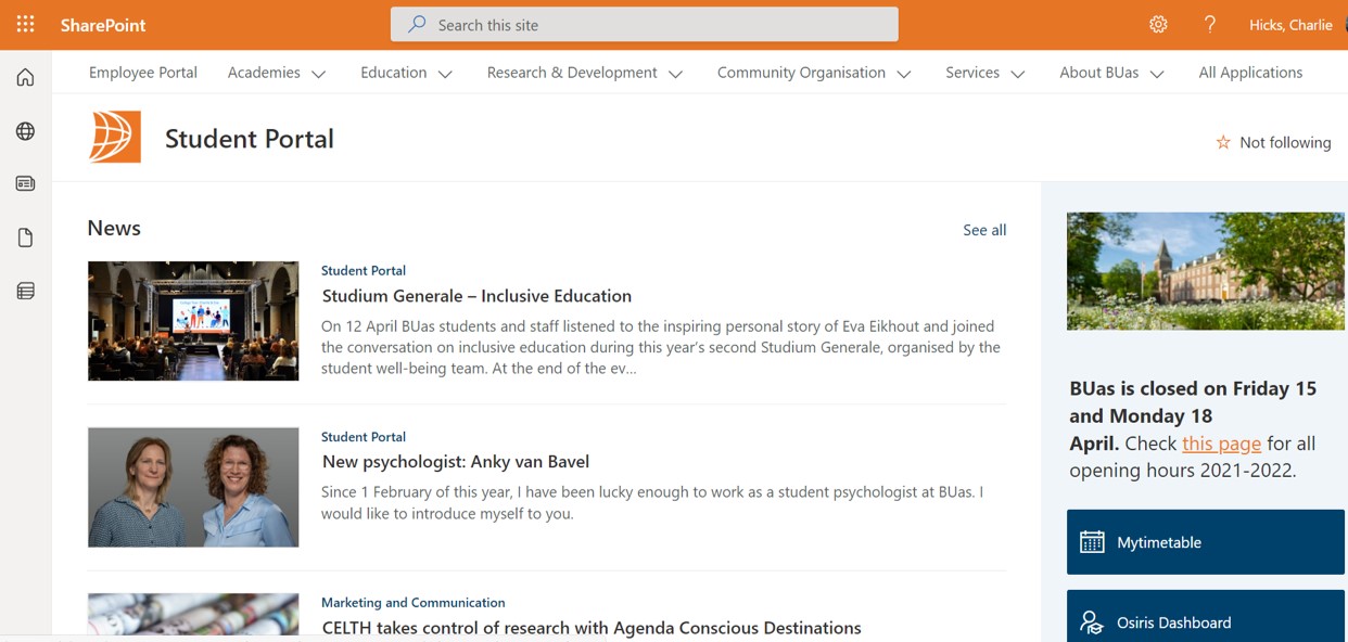 10 Reasons to Check the Student Portal - BUas HUB